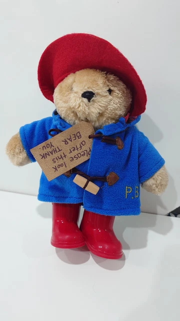 PADDINGTON BEAR PLUSH with Red Rubber Rain Boots - Rainbow Designs - 10" tall £12.00 - PicClick UK