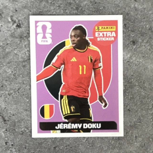PANINI FIFA WORLD Cup 2026 Extra Sticker Jérémy Doku Belgium Player ...