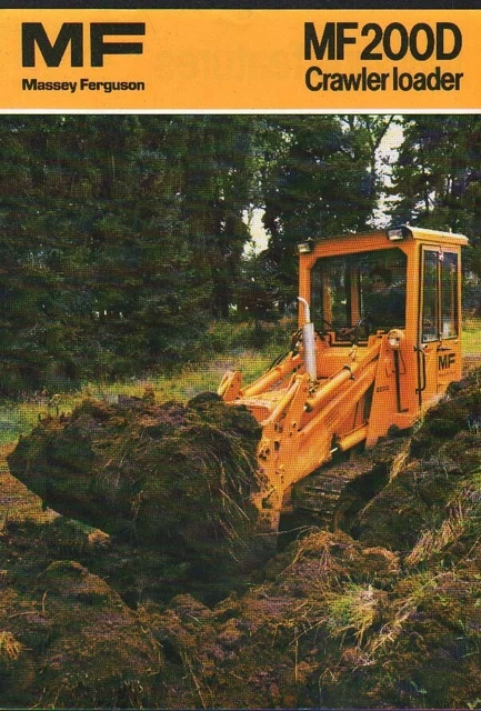 1980 MASSEY FERGUSON "MF200D" Crawler Tractor Loader Brochure Leaflet £ ...