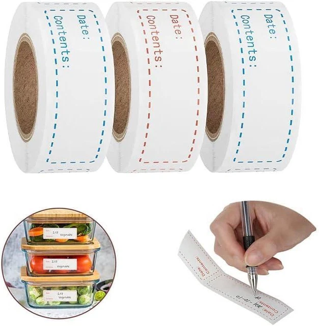 FOOD FREEZER LABELS Refrigerator Freezer Labels Adhesive Paper Labels ...
