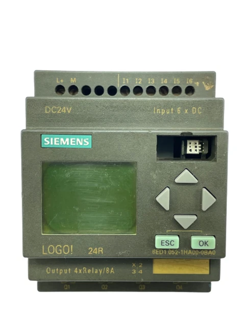 SIEMENS LOGO 24R 6ED1053-1HA00-0BA0 PLC Logic Module 6DI 4 DO 24VDC 8A ...