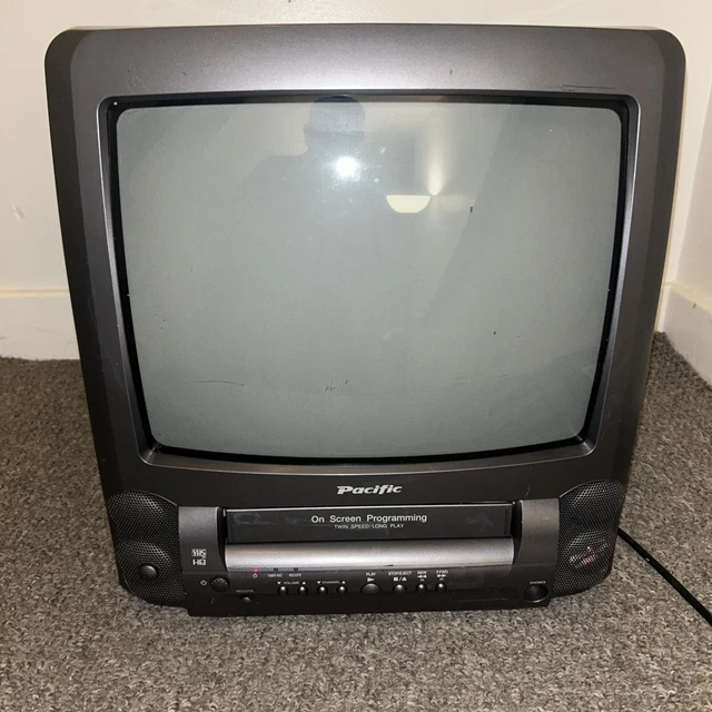 PACIFIC CRT TV VCR Combo With Remote 14" Monitor SCART VHS Player Retro Gaming £59.00 - PicClick UK