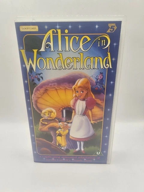 ALICE IN WONDERLAND VHS Video Tape PAL UK Channel 5 GoodTimes Version ...