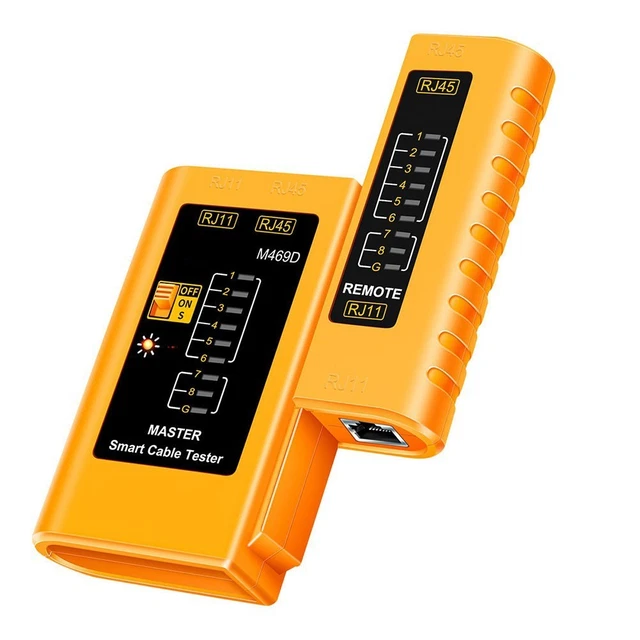 NETWORK CABLE TESTER M469D for RJ45 RJ11 with Remote and Master Unit ...