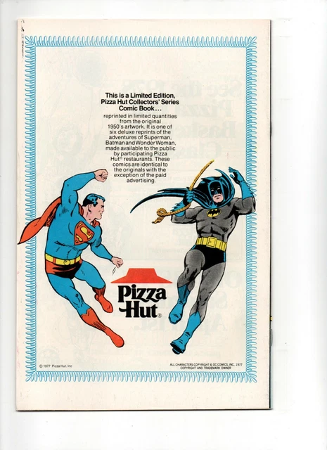 SUPERMAN #97 PIZZA Hut Collector's DC - 1977 Comic Book $17.99 ...