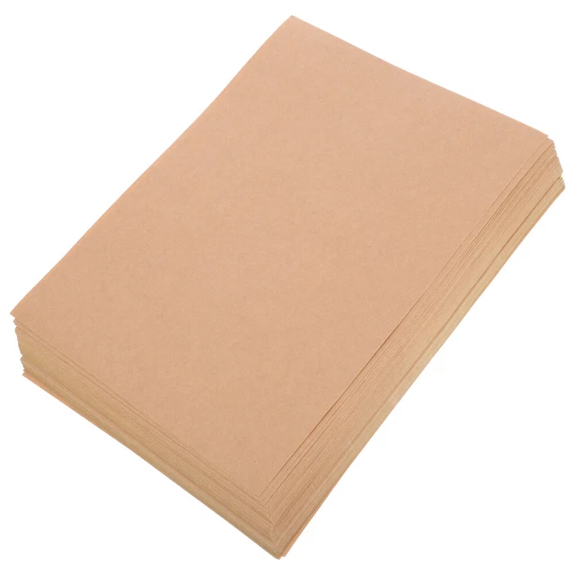 50 SHEETS A4 Printable Brown Kraft Papers Sticker Labels Brown Printer ...