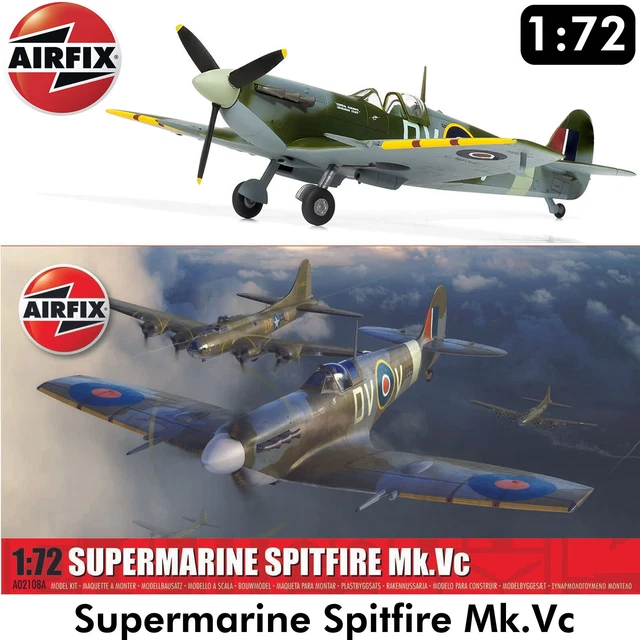 SUPERMARINE SPITFIRE MK.VC RAF Fighter 1:72 scale model kit AIRFIX A02108A £11.99 - PicClick UK
