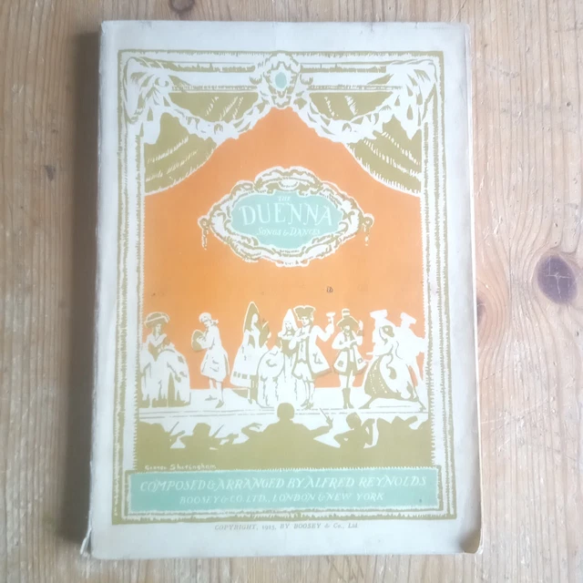 THE DUENNA - A Comic Opera by Alfred Reynolds - vintage vocal score pub ...