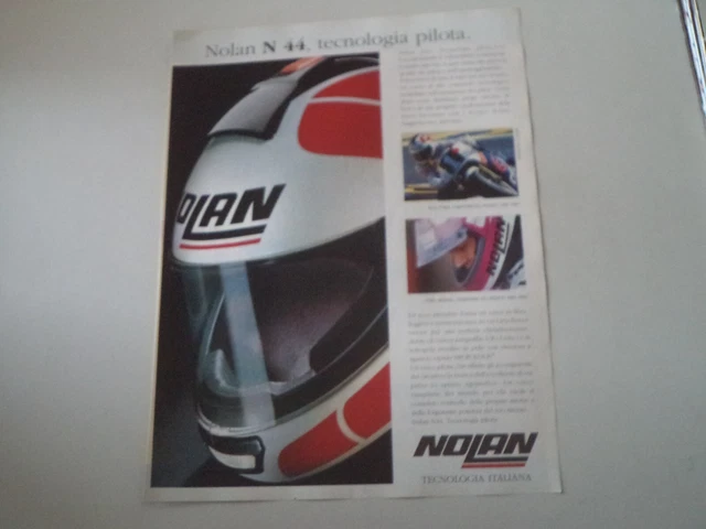 ADVERTISING PUBBLICITÀ 1990 CASCO HELMET NOLAN N44 N 44/SITO PONS/FRED ...