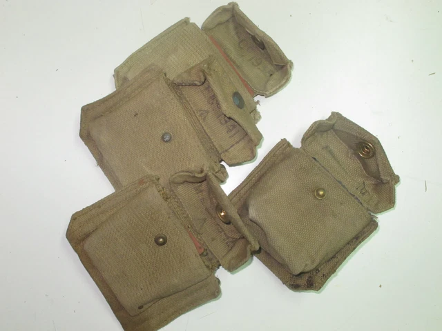WW2 BRITISH P37 Ammo Pouch Webley Enfield .455 .38 Revolver Compass ...