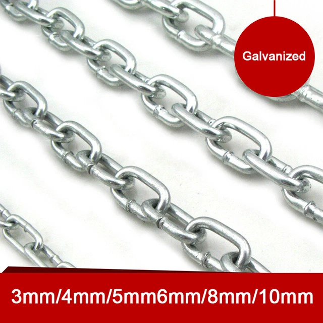 3MM/4MM/5MM/6MM/8MM/10MM GALVANISED STEEL Chain Heavy Duty Durable ...