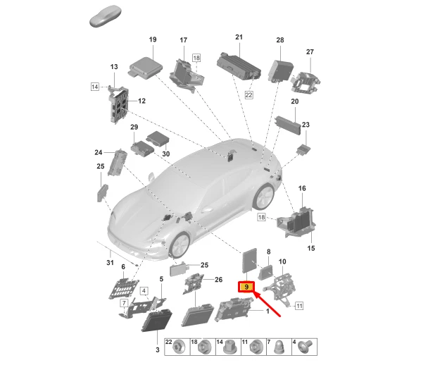 UNITÉ DE COMMANDE d'alimentation avant PORSCHE Taycan 971907063P NEUF ...