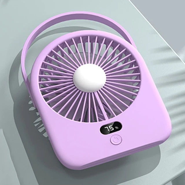DUAL PURPOSE DESK Fan Digital Display Fan Light Convenient And Multi ...