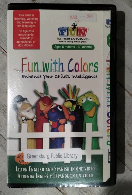 FUN WITH LANGUAGES VHS COLORS Spanish - English Kids Educational Tape £ ...