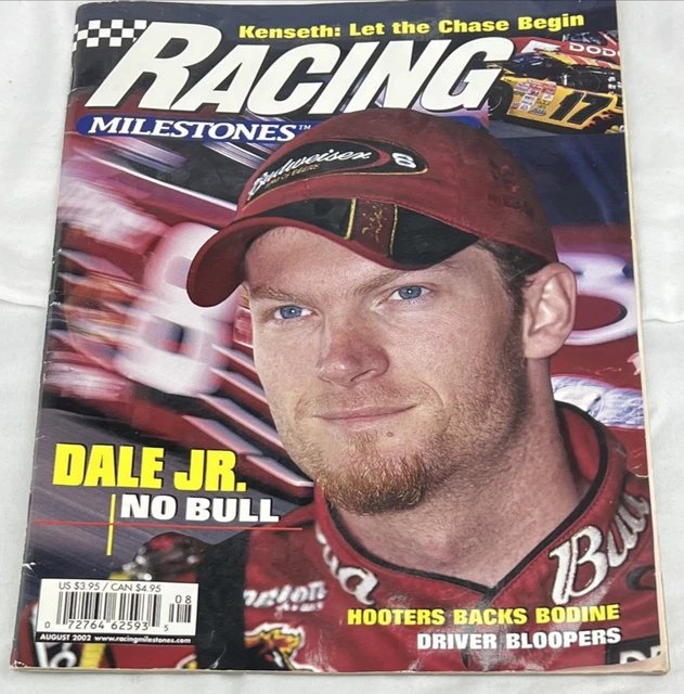 RACING MILESTONES MAGAZINE, August 2002, Dale Earnhardt Jr. No Bull £2. ...