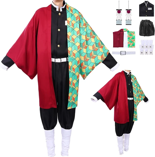 DEMON SLAYER GIYU Tomioka Kimetsu no Yaiba Cosplay Costume Outfit Set ...