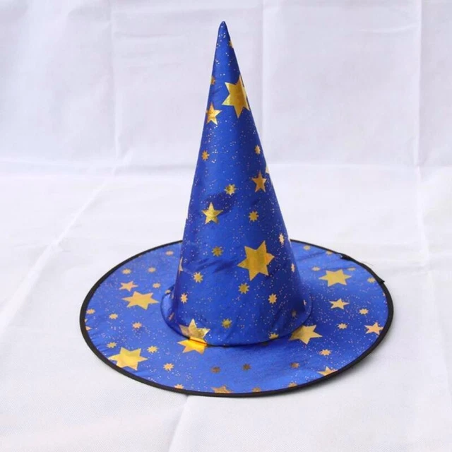 BLUE WIZARD HAT + Gold Star Halloween Costume for Fancy Dress - Unique ...