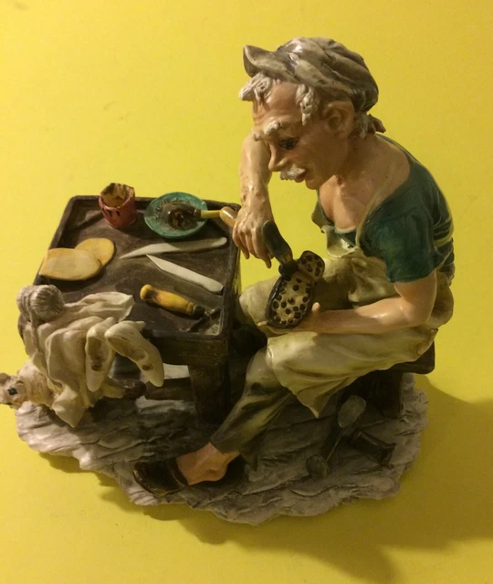 NEAPOLITAN FOLK ART_FOLKLORE_CAPODIMONTE_MOLLICA_SHOEMAKER_DIC £515.50 ...