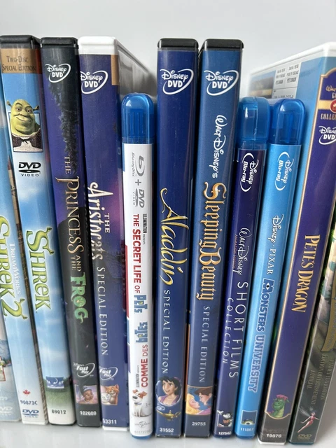 LOT #1 - 17 Animated Family Movies DVD/Blu Ray Shrek Monsters Inc ...