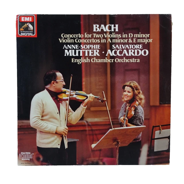 BACH - CONCERTO FOR TWO VIOLINS LP 1983 Accardo, Mutter, EMI ASD ...