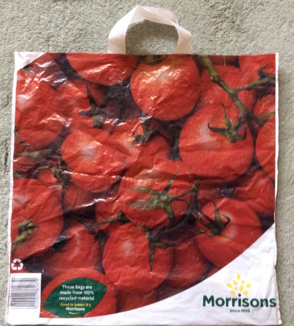 MORRISONS REUSABLE CARRIER bag Used 43 x 44cm £1.50 - PicClick UK