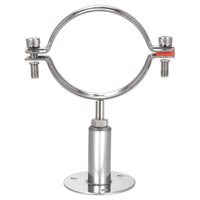 WALL CEILING MOUNT Pipe Support Steel Adjustable Pipe Bracket Clamp 85 ...