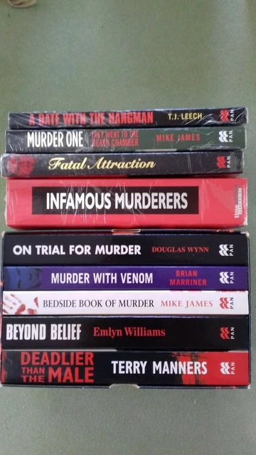 9 BOOK BUNDLE of True Crime & Murder : Death Chamber, Hindley, Brady ...
