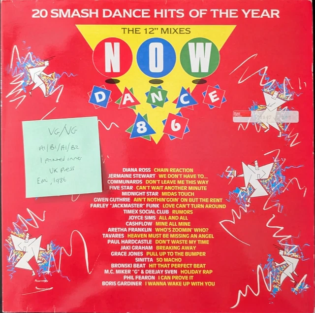 VARIOUS NOW THAT'S What I Call Music Dance 86 Vinyl Record VG/VG NOD2 ...