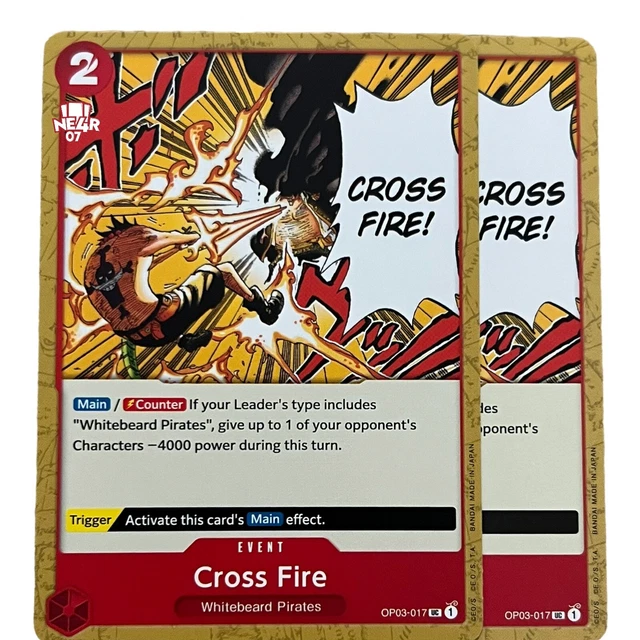 ONE PIECE CARD pillars of strength Eng Op03-017 Cross Fire UC set x 2 EUR 1,00 - PicClick IT