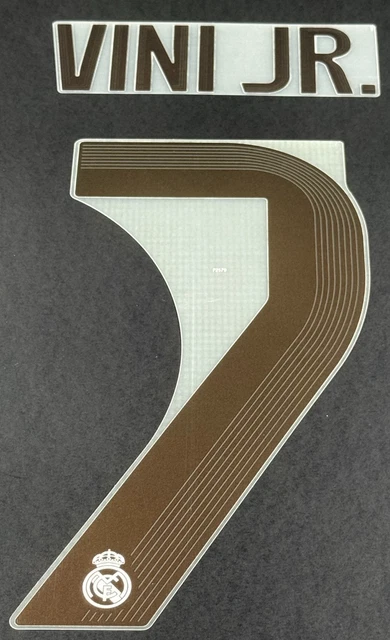 2025/2026 REAL MADRID Vini Jr. 7 Official Avery Dennison Home Name Set ...