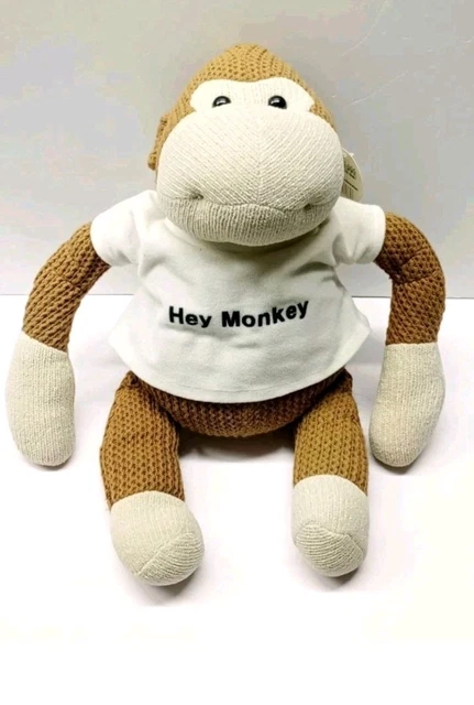LARGE VINTAGE HEY Monkey Pg Tips Itv Digital Plush Knitted Soft Toy ...