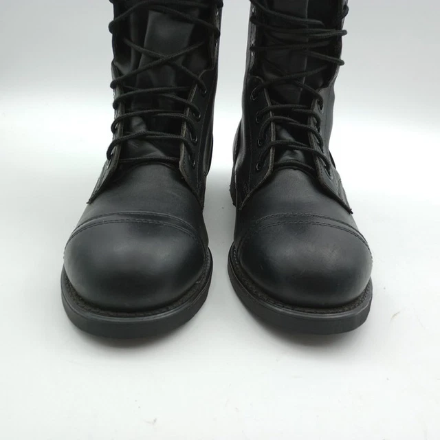 VINTAGE BILTRITE STEEL Toe Combat Boots Mens 8.5W Black Leather ANSI ...