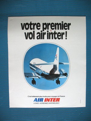 PUBLICITE DE PRESSE Air Inter Lignes Aeriennes Interieures Ad 1973 EUR ...