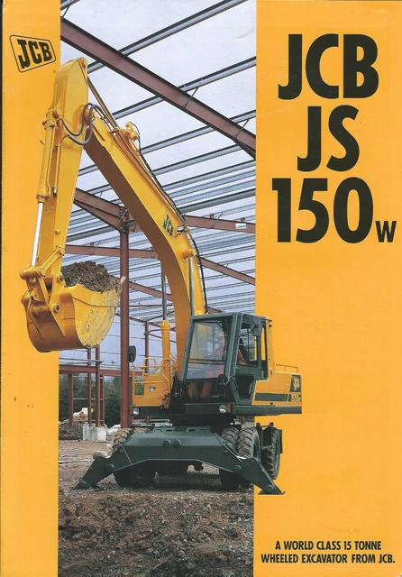EQUIPMENT BROCHURE - JCB - JS150W - Wheel Excavator - c1994 (E5763) $17 ...