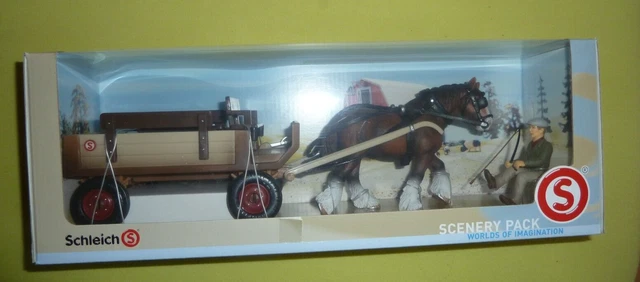 SCHLEICH 72003 Kutsche Pferdewagen Pferd Exclusive Braune Kutsche NEU ...