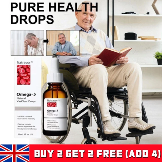 VEGAN OMEGA-3 NATURAL Vasclear Drops,Fish Oil Alternative,DHA,EPA ...