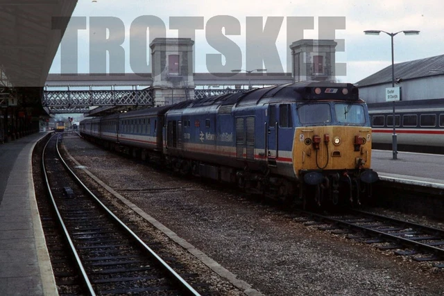35MM SLIDE BR British Rail Diesel Loco Class 50 50030 Exeter Station ...