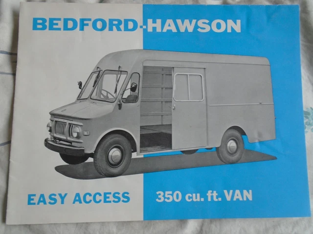 BEDFORD HAWSON EASY Access 350cu ft Van brochure Sep 1962 UK market £10 ...