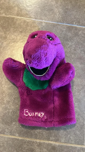1992 BARNEY THE Dinosaur Hand Puppet Plush 10" Lyons Group Stuffed ...