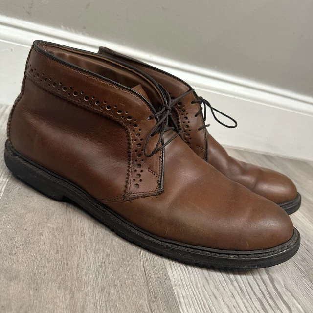 ALLEN EDMONDS CHUKKA Ankle Boots Men Size 11 Leather Brown Lace Up ...