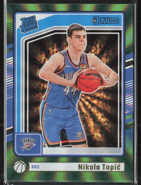 PANINI DONRUSS NBA 2024-25 No. 208 Nikola Topic Rated Rookie Green ...