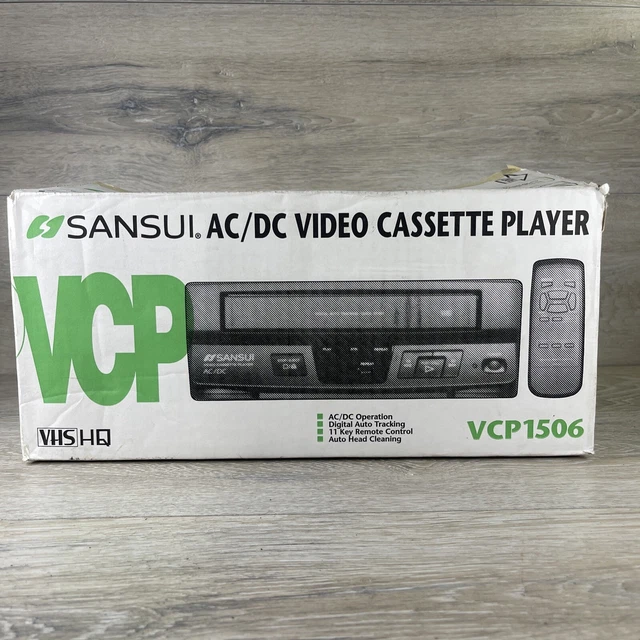 VINTAGE SANSUI PORTABLE VHS Player VCR VCP-1506 w/ Cables And Remote £ ...