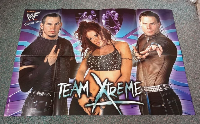 MERLIN'S WWF SUPERSTARS Team Xtreme Lita Hardy Boyz / HHH Double Sided ...