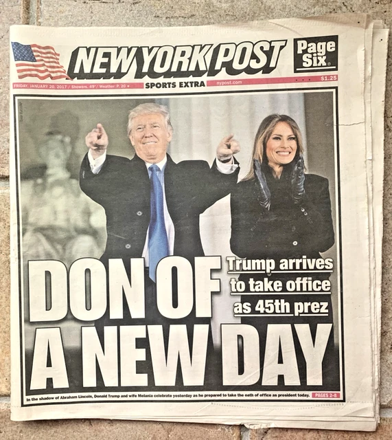 DONALD TRUMP INAUGURATION Special New York Post January 20,2017 DON OF ...