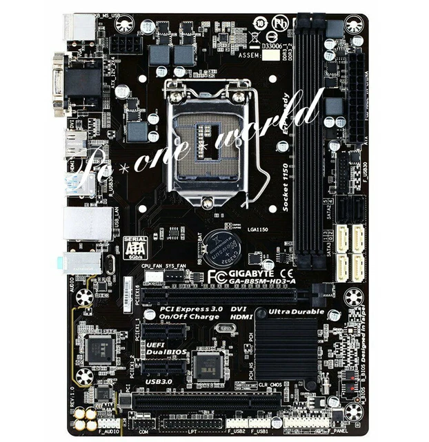 GIGABYTE GA-B85M-HD3-A INTEL B85 DDR3 DIMM LGA1150 16G Motherbroad ATX ...