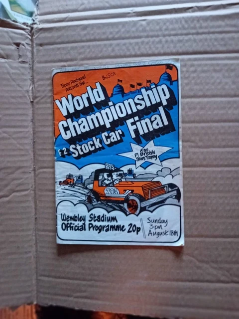 BRISCA F2 STOCK Car Racing World Final Programme Wembley 18Th August ...