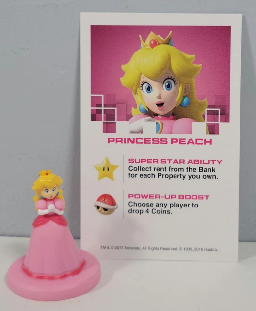 REPLACEMENT MONOPOLY GAMER Mario Board Game Token Princess Peach Figure ...