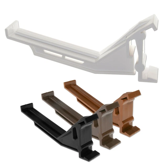 5 X K2 C8043 Conservatory Gutter Brackets Ogee Clip UPVC White Brown ...