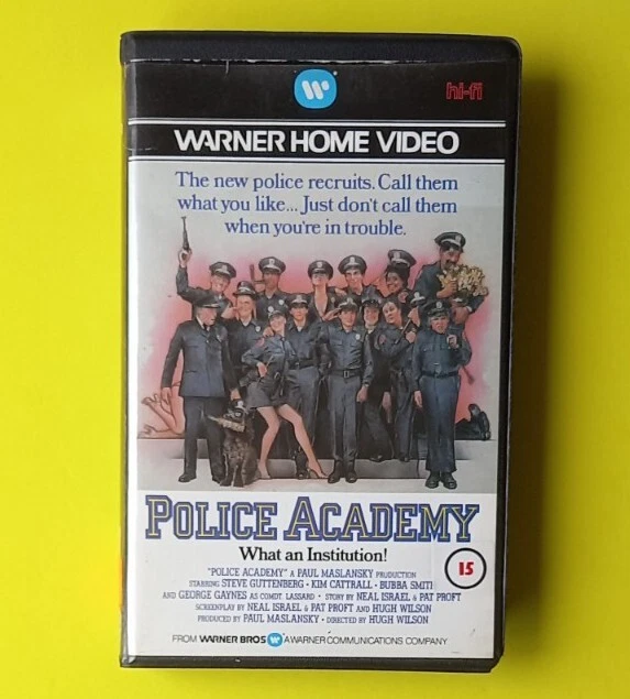 EX-RENTAL BIG BOX Warner Bros Police Academy Vhs Video Tape Cassette ...
