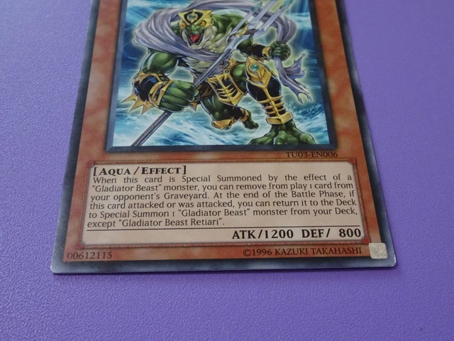 YU-GI-OH! TU03-EN006 GLADIATOR Beast Retiari - Rare EUR 13,57 - PicClick IT